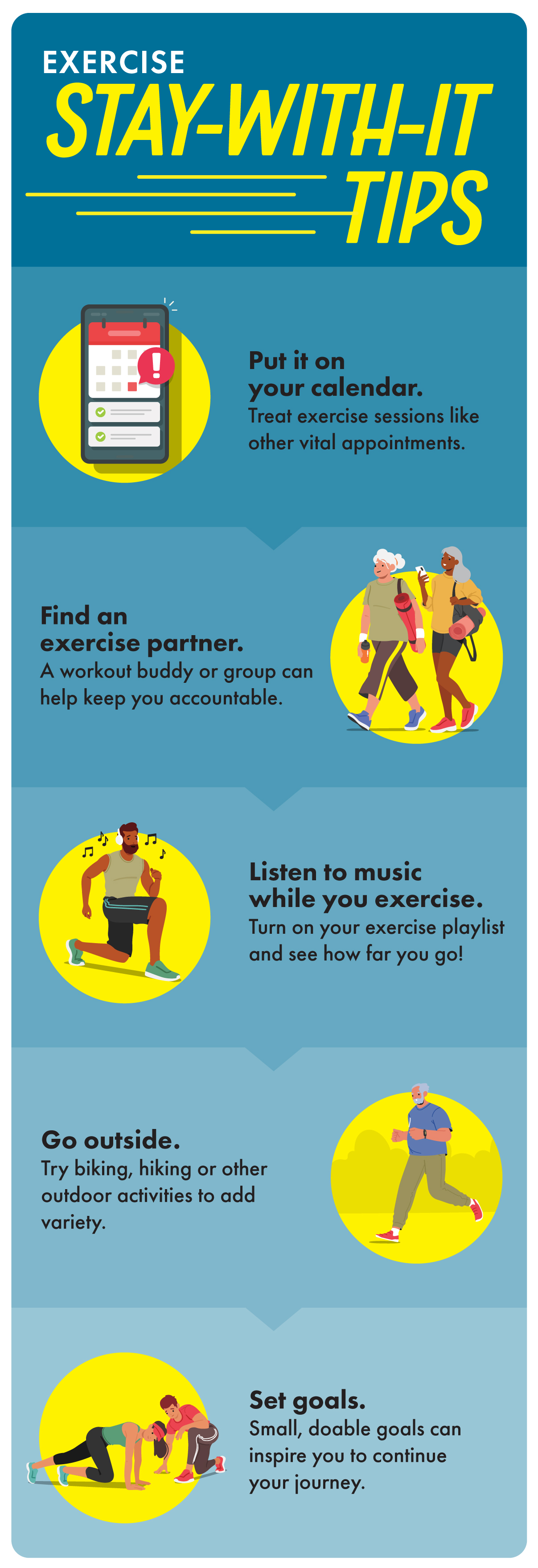 5 ways to stick with exercise | Cooper University Hospital Cape Regional